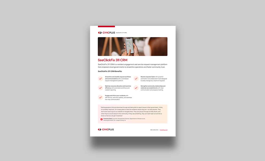 SeeClickFix 311 CRM Fact Sheet - CivicPlus
