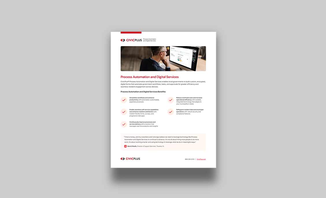 Process Automation and Digital Services Fact Sheet - CivicPlus