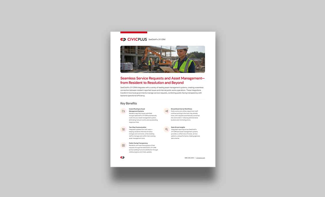 SeeClickFix 311 CRM Integrations Fact Sheet - CivicPlus